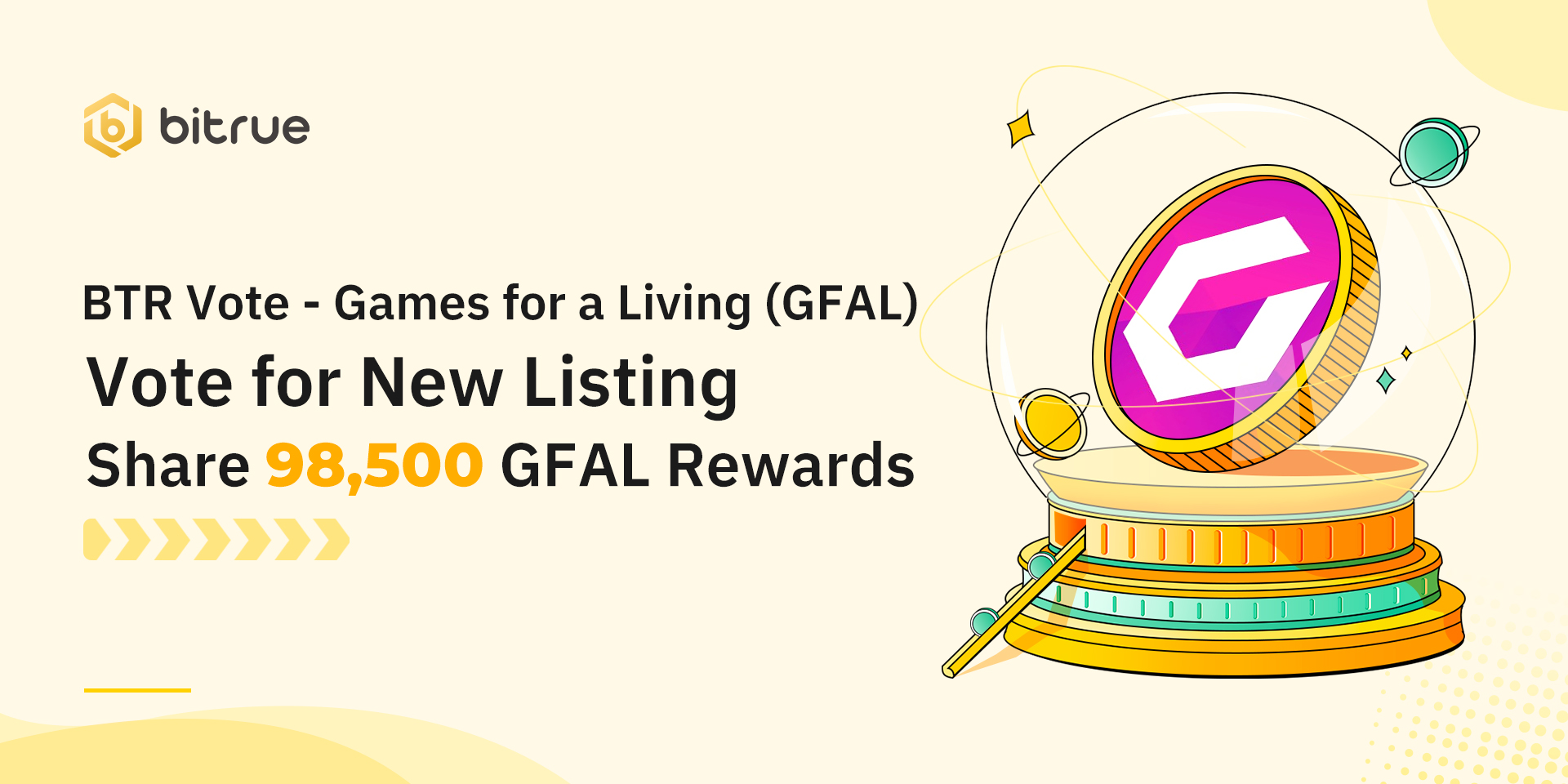 BTR Vote for New Listing Games for a Living (GFAL) and Share 98,500 ...