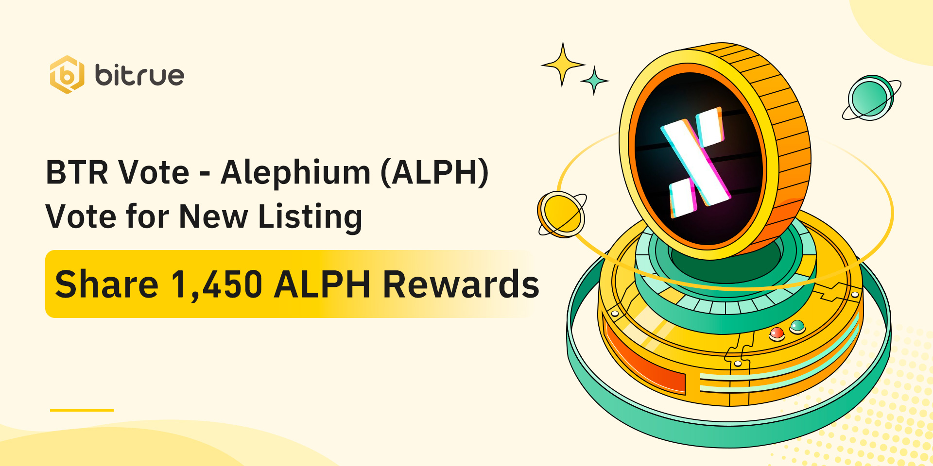 BTR Vote for New Listing Alephium (ALPH) and Share 1,450 ALPH Reward – Bitrue FAQ