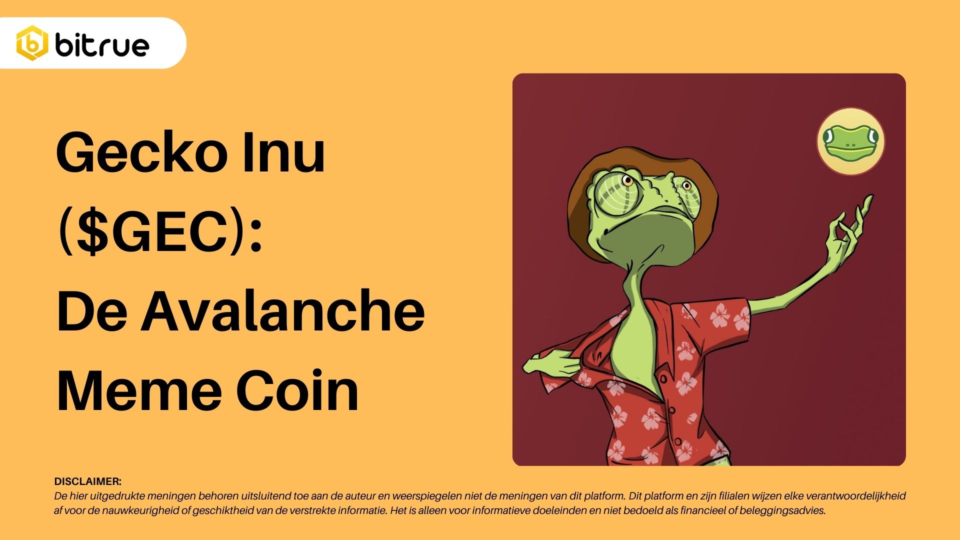Gecko Inu ($GEC): De Avalanche Meme Coin – Bitrue FAQ