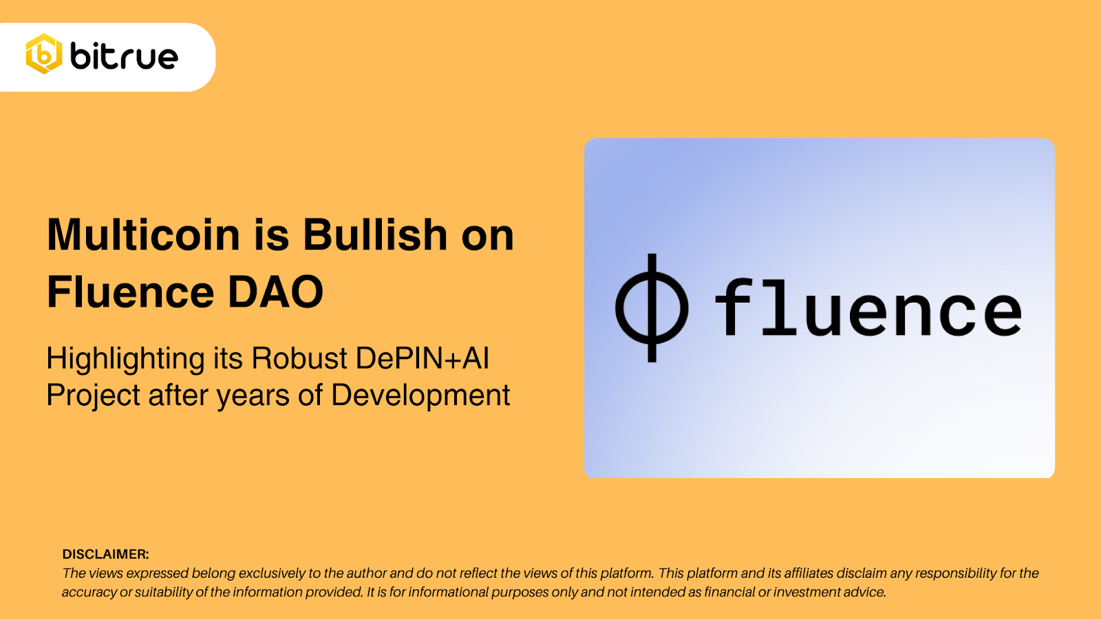 Multicoin is Bullish on Fluence DAO, Highlighting its Robust DePIN+AI Project after years of ...