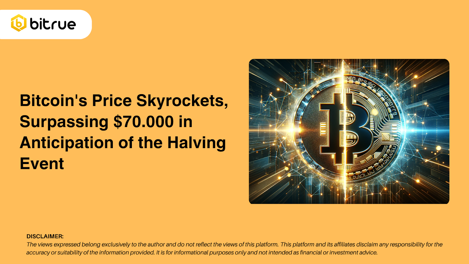 Bitcoin's Price Skyrockets, Surpassing $70.000 in Anticipation of the ...