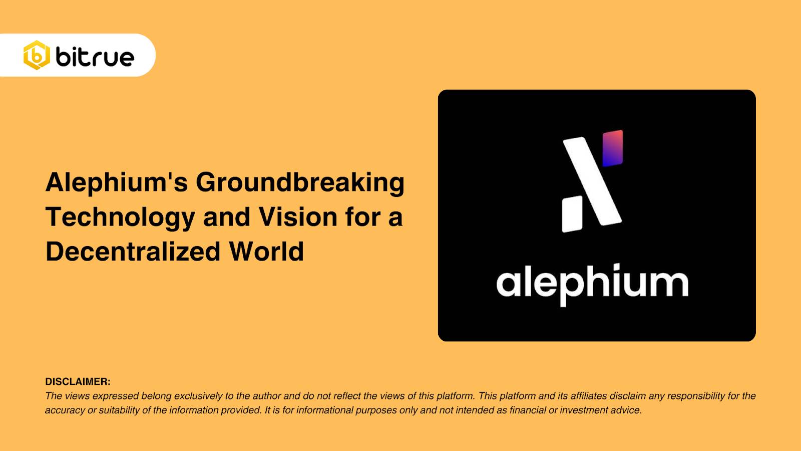 탈중앙화 세상을 위한 Alephium의 획기적인 기술과 비전 – Bitrue FAQ