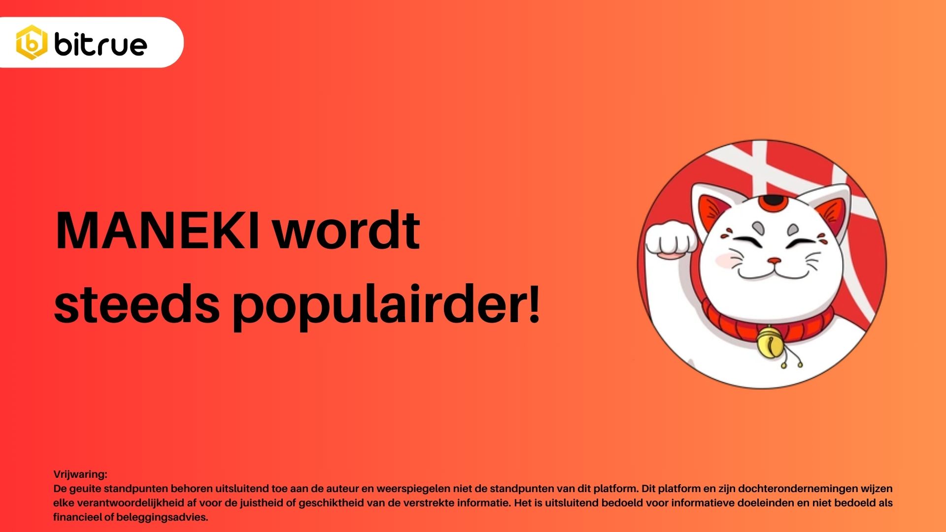 Hoe is MANEKI zo populair geworden onder meme-coinhandelaren? – Bitrue FAQ