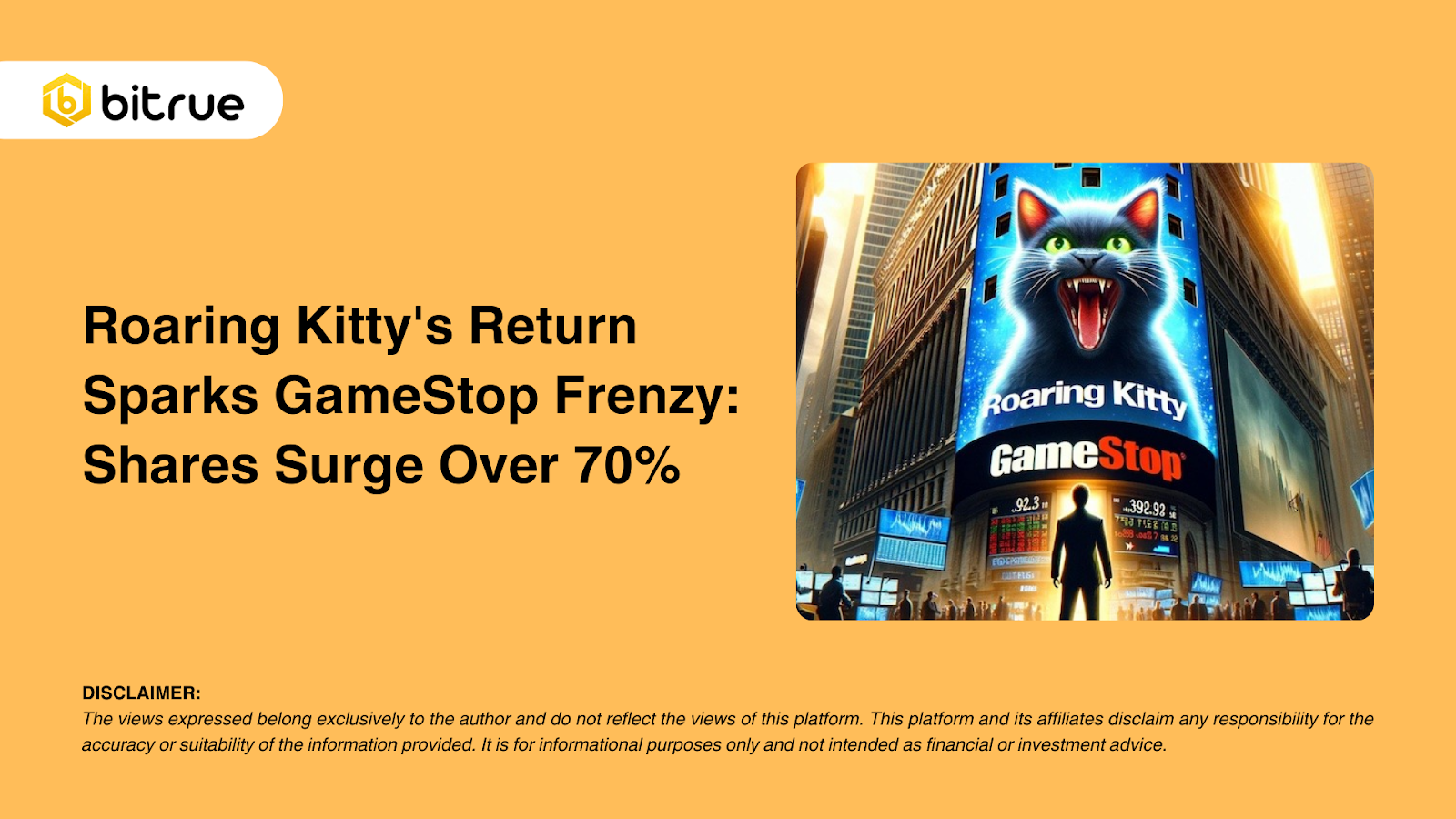 Roaring Kitty's Return Sparks GameStop Frenzy: Shares Surge Over 70% ...