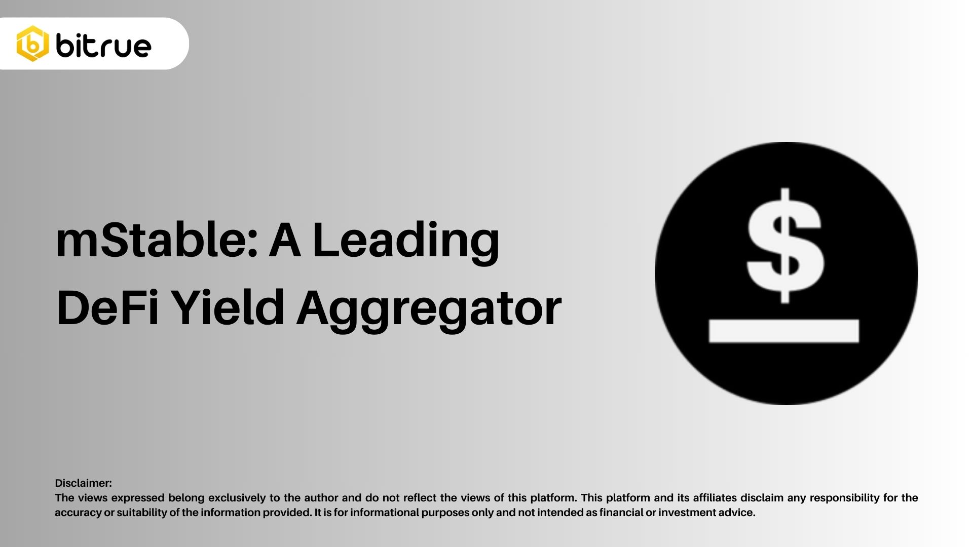 mStable: A Leading DeFi Yield Aggregator – Bitrue FAQ