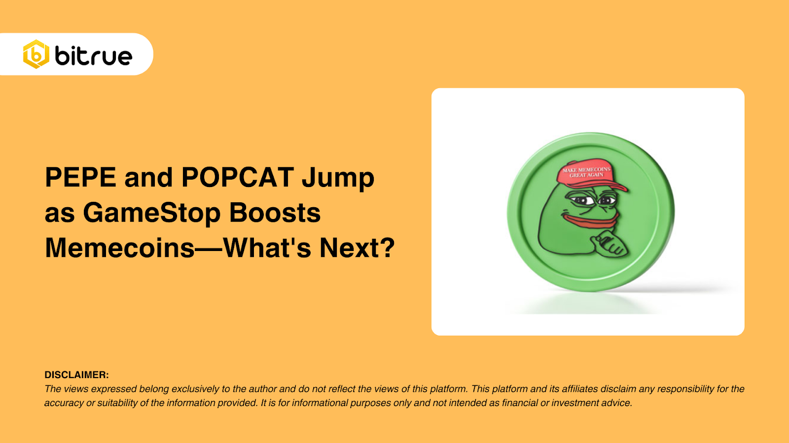 GameStop Memecoin'leri Artırırken PEPE ve POPCAT Sıçradı—Sırada Ne Var ...