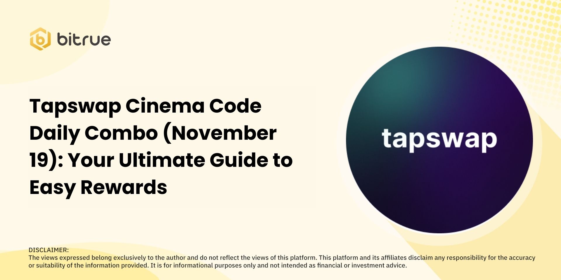 Tapswap Cinema Code Günlük Kombinasyonu (19 Kasım): Kolay Ödüller İçin ...