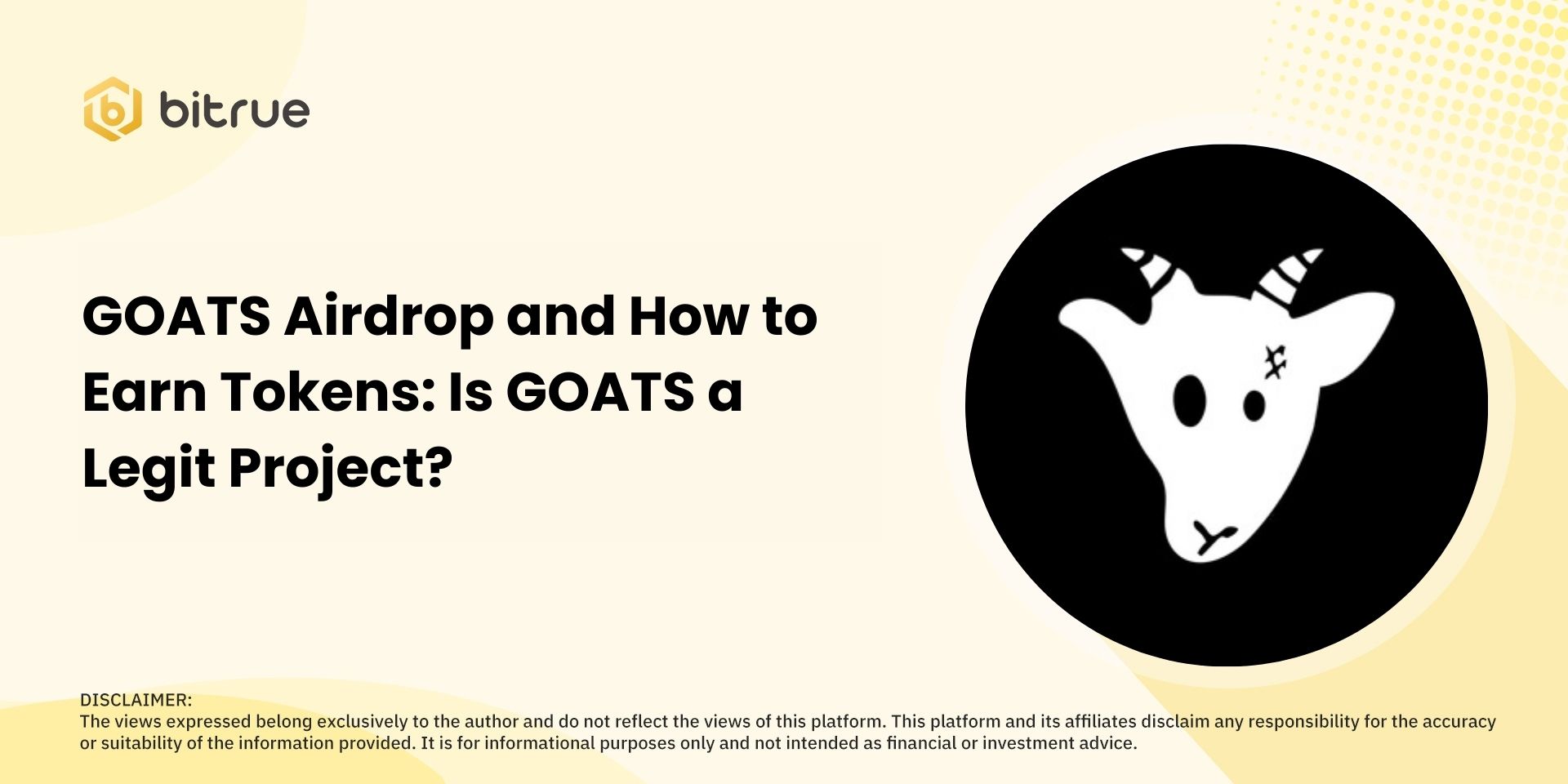 GOATS Airdrop and How to Earn Tokens: Is GOATS a Legit Project ...