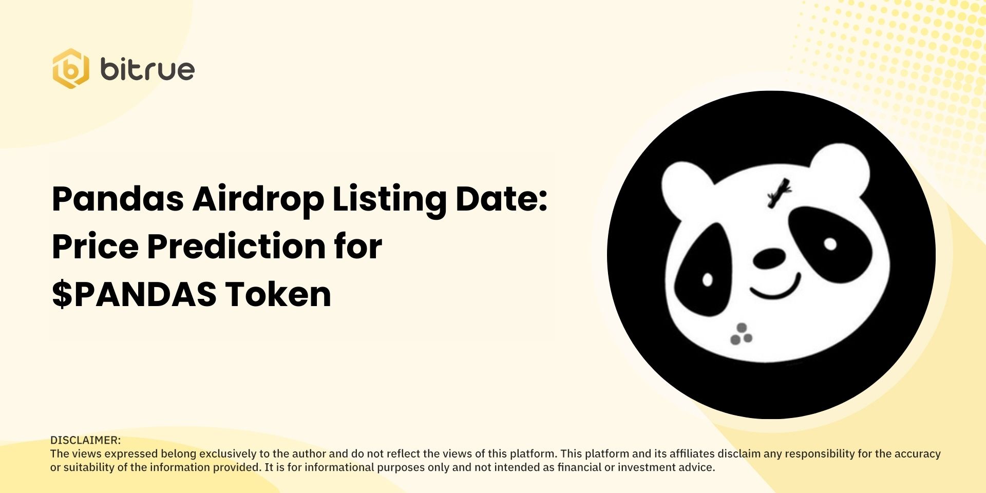 Pandas Airdrop Listing Date: Price Prediction for $PANDAS Token – Bitrue FAQ