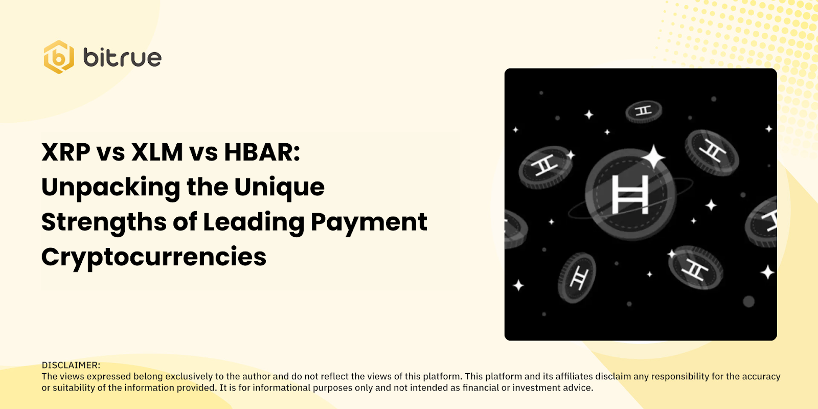 XRP vs XLM vs HBAR: Unpacking the Unique Strengths of Leading Payment Cryptocurrencies – Bitrue FAQ