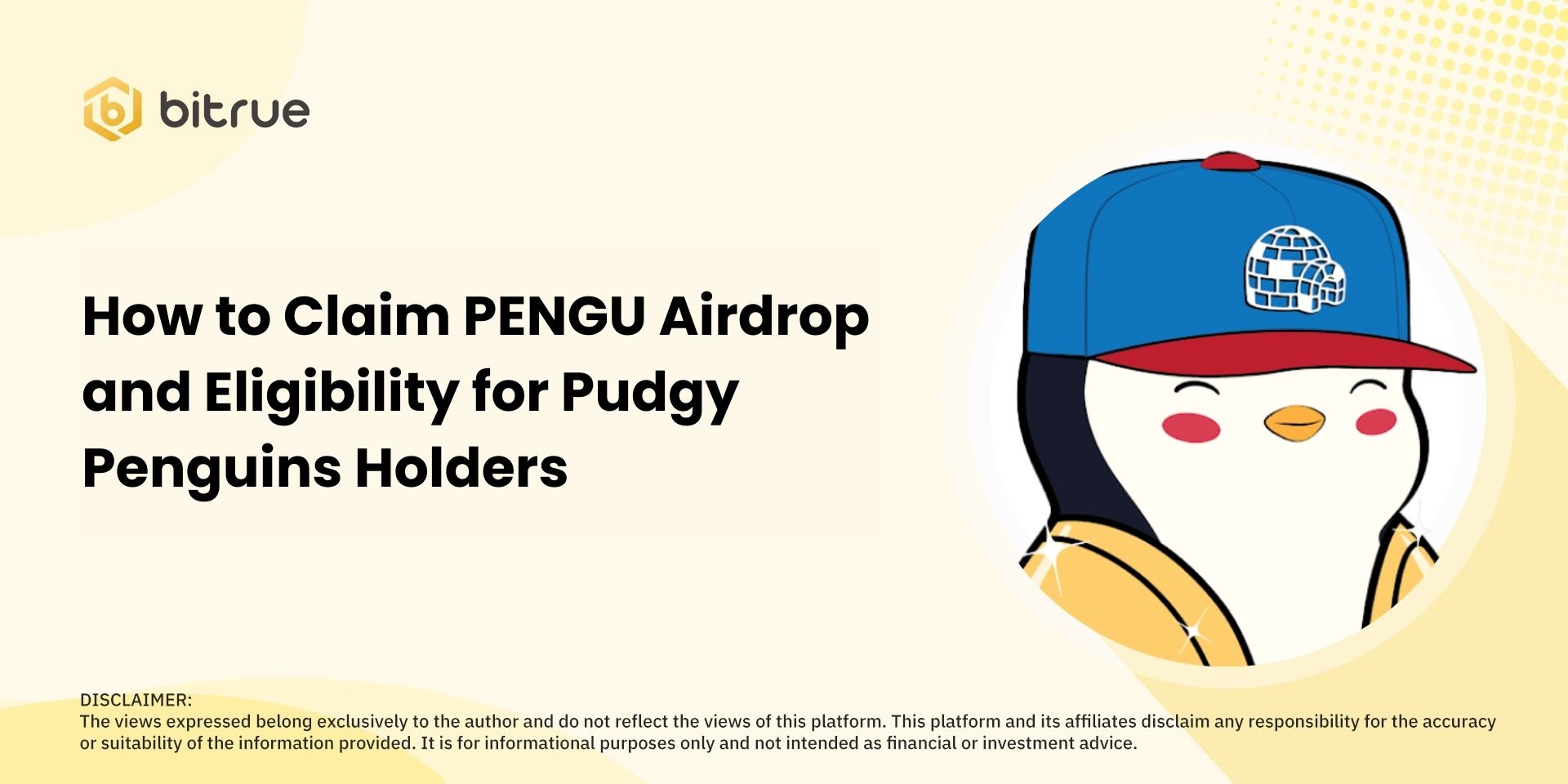 How to Claim PENGU Airdrop and Eligibility for Pudgy Penguins Holders – Bitrue FAQ
