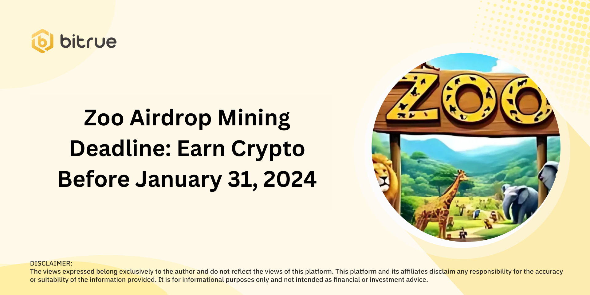 Zoo Airdrop Mining Deadline: Earn Crypto Before January 31, 2024 ...