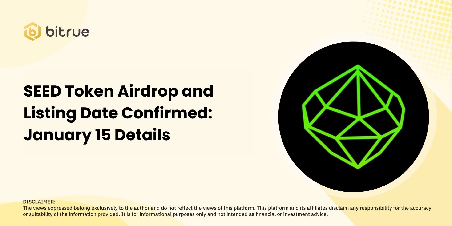 SEED Token Airdrop and Listing Date Confirmed: January 15 Details ...
