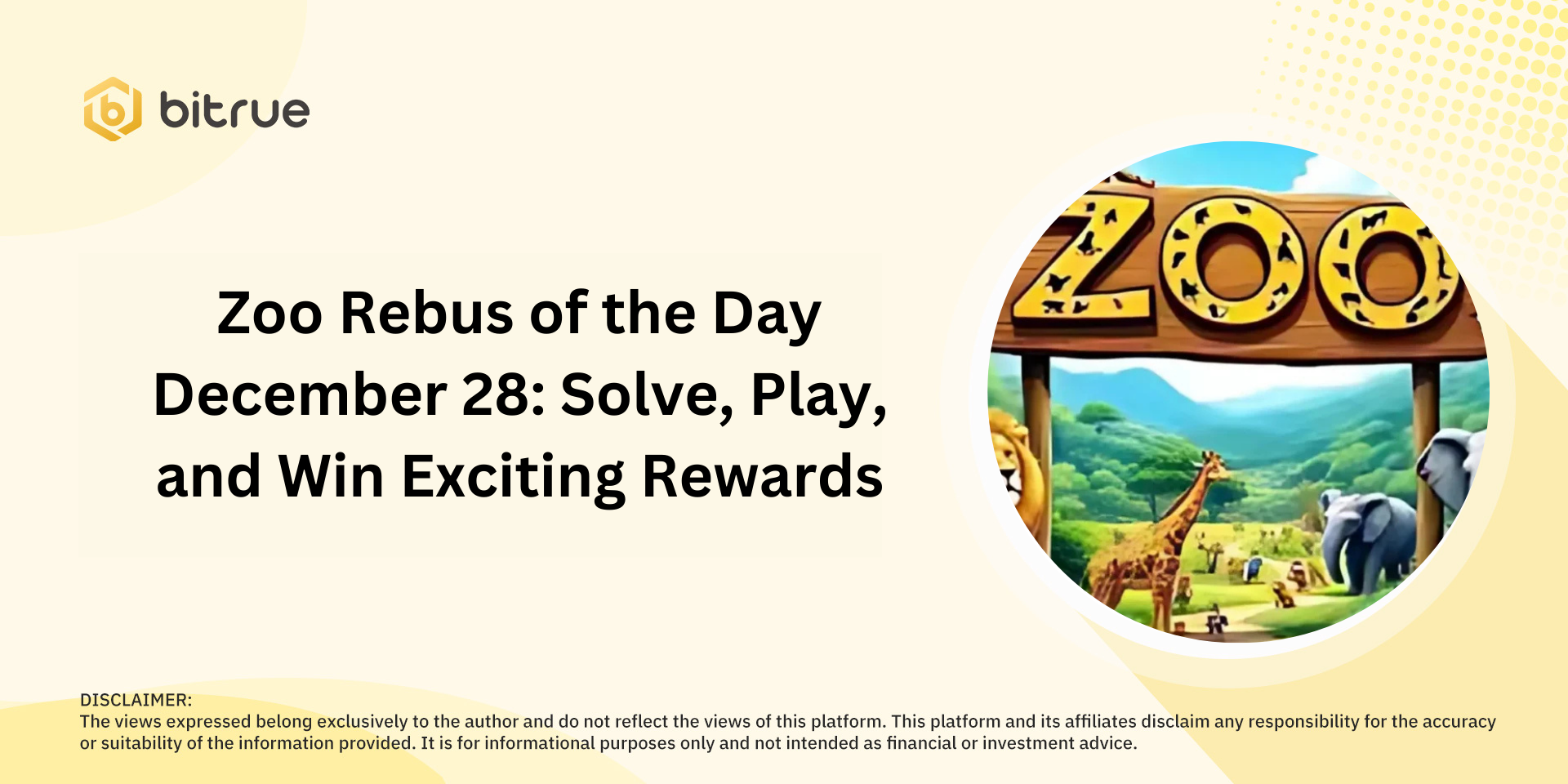 Zoo Rebus of the Day December 28: Solve, Play, and Win Exciting Rewards ...