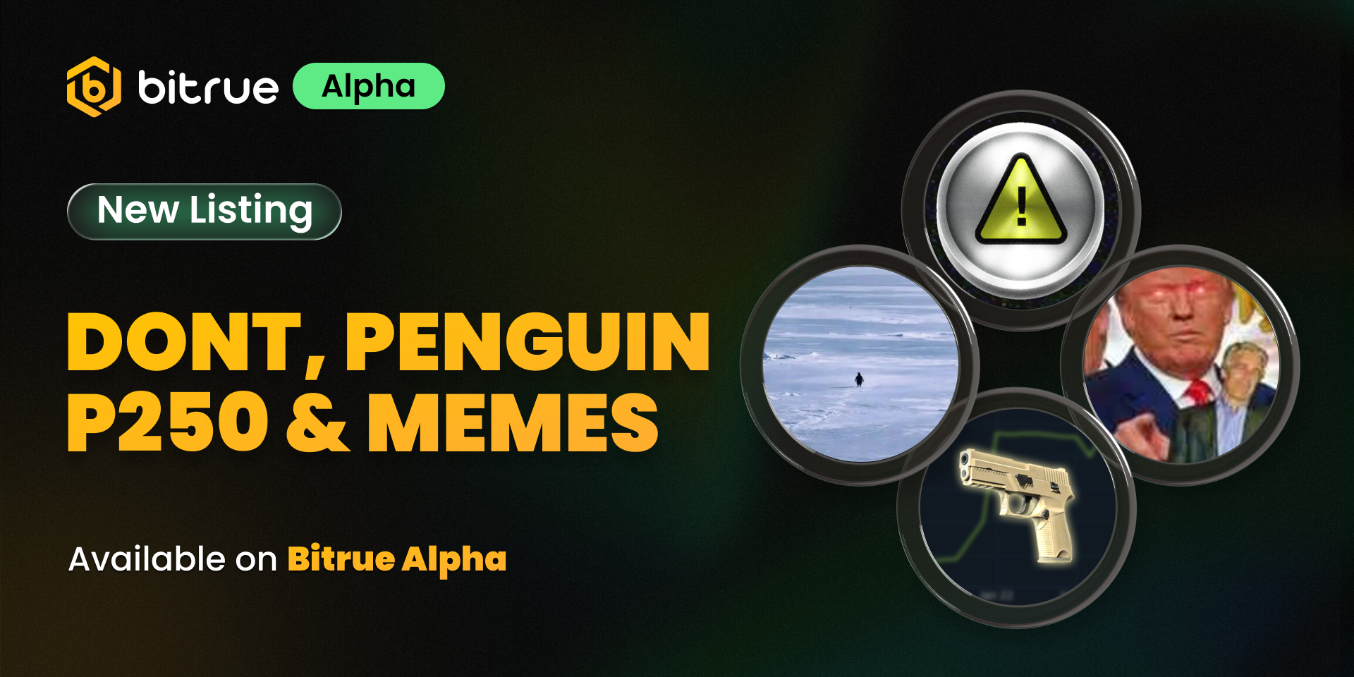 🚀 New Listing on Bitrue Alpha: DONT, PENGUIN, P250 & MEMES – Bitrue FAQ